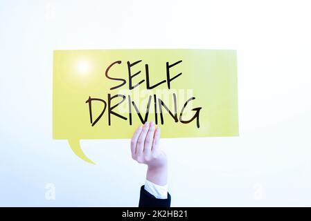 Writing displaying text Self Driving. Business showcase Autonomous ...