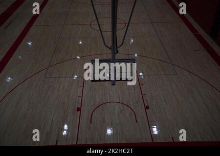 empty basketball court detail view Stock Photo - Alamy