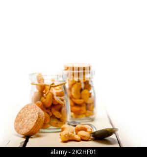 cashew nuts on a glass jar Stock Photo - Alamy