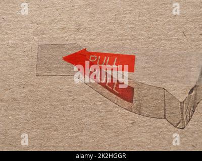 red pull label Stock Photo - Alamy
