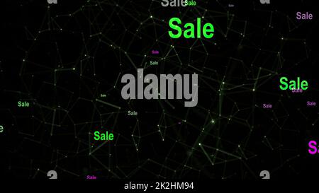 Sale text against network background Stock Photo - Alamy