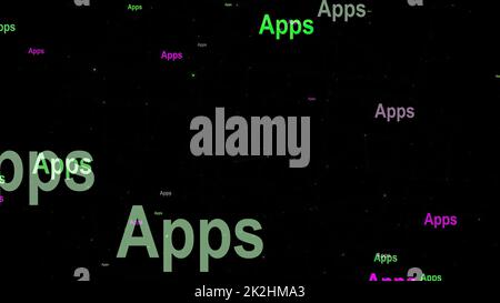 Apps text against network background Stock Photo - Alamy