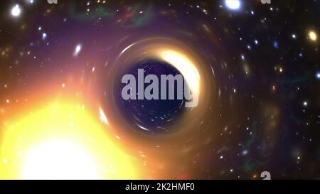 Big Bang In Space, The Birth Of The Universe 3D Illustration Stock ...