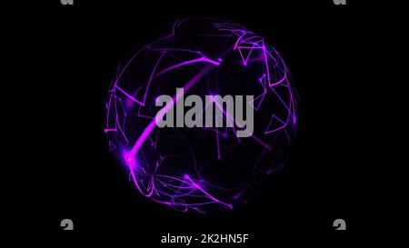 Abstract Plexus Technology Science on rotating sphere concept Stock Photo - Alamy