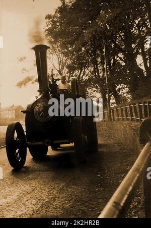 A steam Traction engine on the road - Burrell Showmans Road Locomotive ...