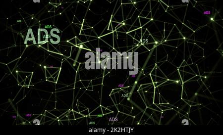 Adds text against network background Stock Photo - Alamy
