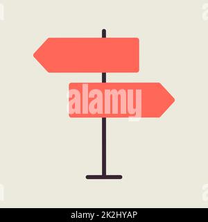 Signpost vector icon. Navigation sign Stock Photo - Alamy