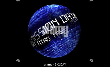 Data transmission on rotating sphere Stock Photo - Alamy