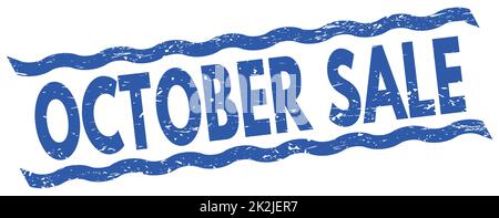 OCTOBER SALE text written on blue grungy stamp sign Stock Photo - Alamy