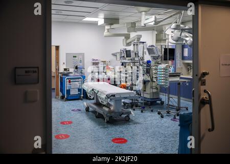 23 September 2022, Saxony, Leipzig: Markings like those for the ...