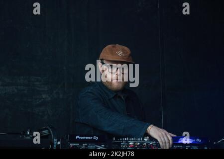 BBC Radio DJ Huw Stephens at the Green Man 2022 music festival in the ...