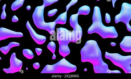Fluid metallic drops y2k background. Dynamic iridescent retrowave ...