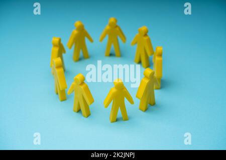 Protecting People Figures. Community Protection Stock Photo - Alamy