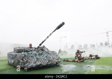 CHONGQING, CHINA - SEPTEMBER 23, 2022 - College students military ...