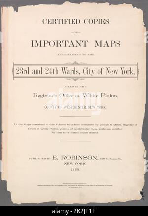 Map of the 23rd & 24th wards of the City of New York, showing the new ...
