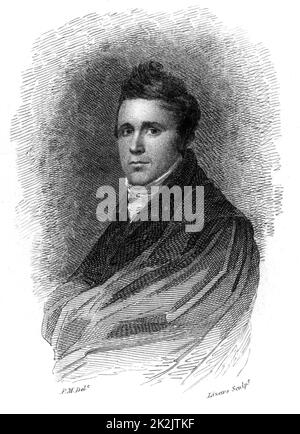 An engraving from a portrait of Robert Morris, he was a founding father ...