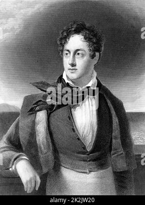 George Gordon, Lord Byron (1788-1824) English Romantic poet of Scottish ...