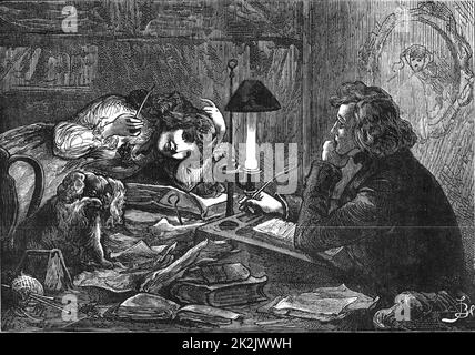 David Copperfield, the eponymous hero of the novel, sits writing the ...