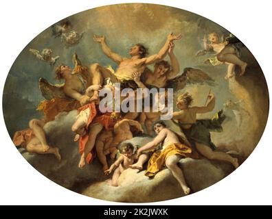 Assumption of St. Sebastian, Sebastiano Ricci (1659-1734) Italian ...