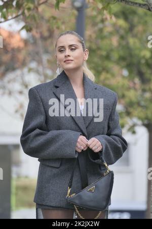 Milan, . 23rd Sep, 2022. Valentina Ferragni wears Prada Spring Summer ...