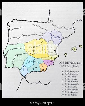 The Taifas kingdoms in Spain 1065 AD. a taifa was an independent Muslim ...