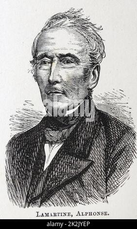 Alphonse de Lamartine, French writer and politician, ARTIST'S COPYRIGHT ...