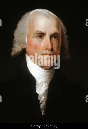 Gilbert Stuart (1755-1828), James Madison, c 1821 US President Stock ...