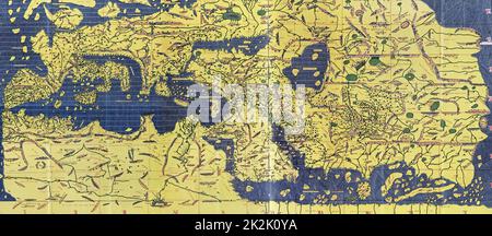 Tabula Rogeriana, Drawn by Al-Idrisi, 1154 Stock Photo - Alamy
