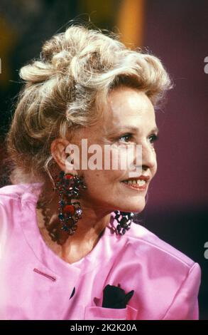 French actress Jeanne Moreau attending the literary TV show ...