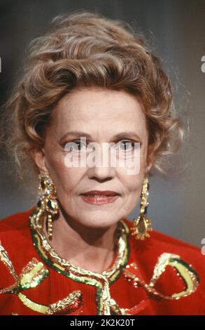 French actress Jeanne Moreau attending the literary TV show ...