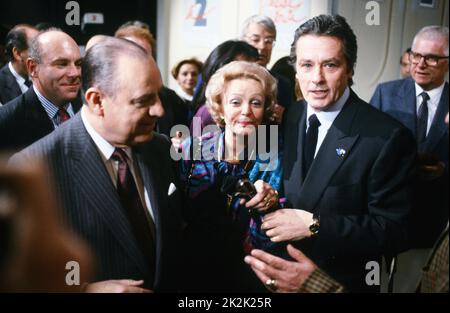 French politician Raymond Barre and his wife Eva Barre arriving at the ...