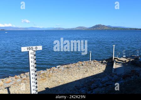 The measurements for water tide at a river, Steel Ruler Water Level ...