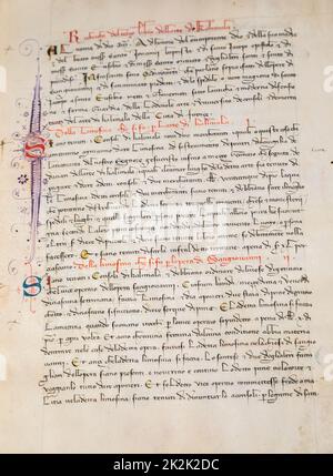 Antique manuscript sheet from Dante Divine Comedy Stock Photo - Alamy