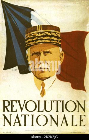 French Vichy Government propaganda poster against the black market ...