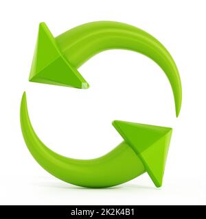 Recycle symbols with turning arrows. 3D illustration Stock Photo - Alamy