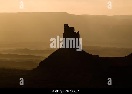 Silhouette of the Candlestick Tower in Canyonlands National Park, Moab ...