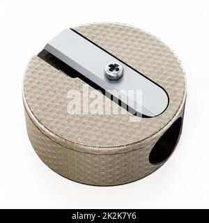 Pencil sharpener isolated on white background. Stationery accessories ...