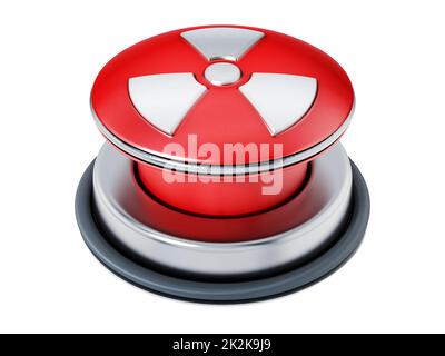 nuclear button white and red isolated illustration 3d render Stock ...