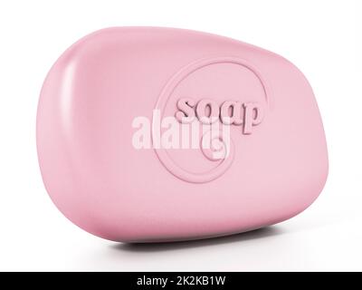 Generic soap design isolated on white background. 3D illustration Stock ...