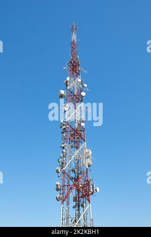 Transmitter tower detail Stock Photo - Alamy