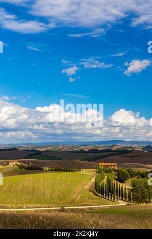 The landscape of the Val d’Orcia. Tuscany. Italiy Stock Photo - Alamy