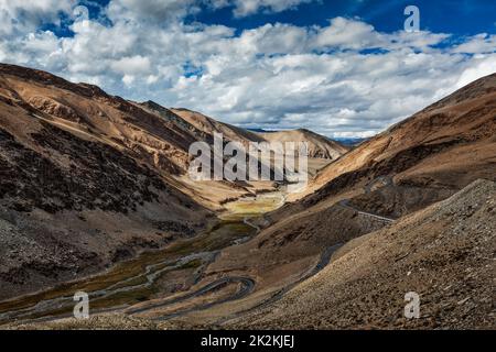 Himalayan landscape near Tanglang-La pass. Ladakh, India Stock Photo ...