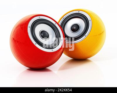 Generic smart speakers isolated on white background. 3D illustration ...
