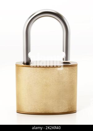Padlock on a white background. 3d illustration Stock Photo - Alamy