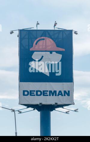 Oradea, Romania - June 9, 2022: Logo and sign of Mobexpert, largest ...