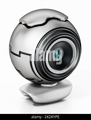 Generic computer webcam isolated on white background. 3D illustration ...