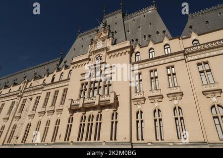 The impressive front facade of Iasis famous Palace of Culture Stock ...