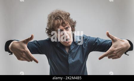 man threatening you with violence promise Stock Photo - Alamy