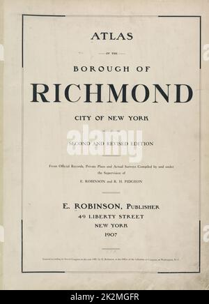 Map of Richmond Borough 1907. Cartographic. Maps. Lionel Pincus and ...
