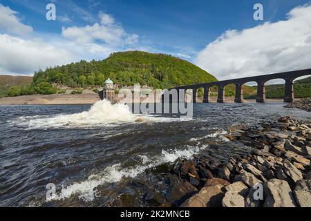 Outlet from the Dol-y-Mynach tunnel into the Garreg Ddu ReservoirWith ...